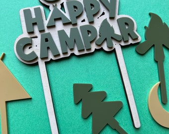 Happy Camper Banner/ One Happy Camper Banner/ Mountain Theme - Etsy