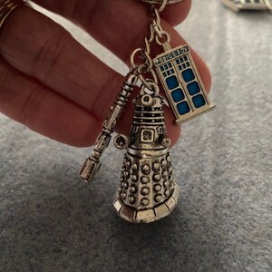 Dr Who Large 3D Dalek Keyring With or Without Police Box Tardis & Sonic ...