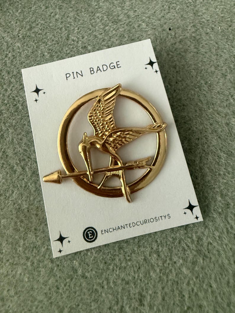 Hunger Games Metal Mockingjay/ Mockingbird & Arrow Pin Badge Brooch ...