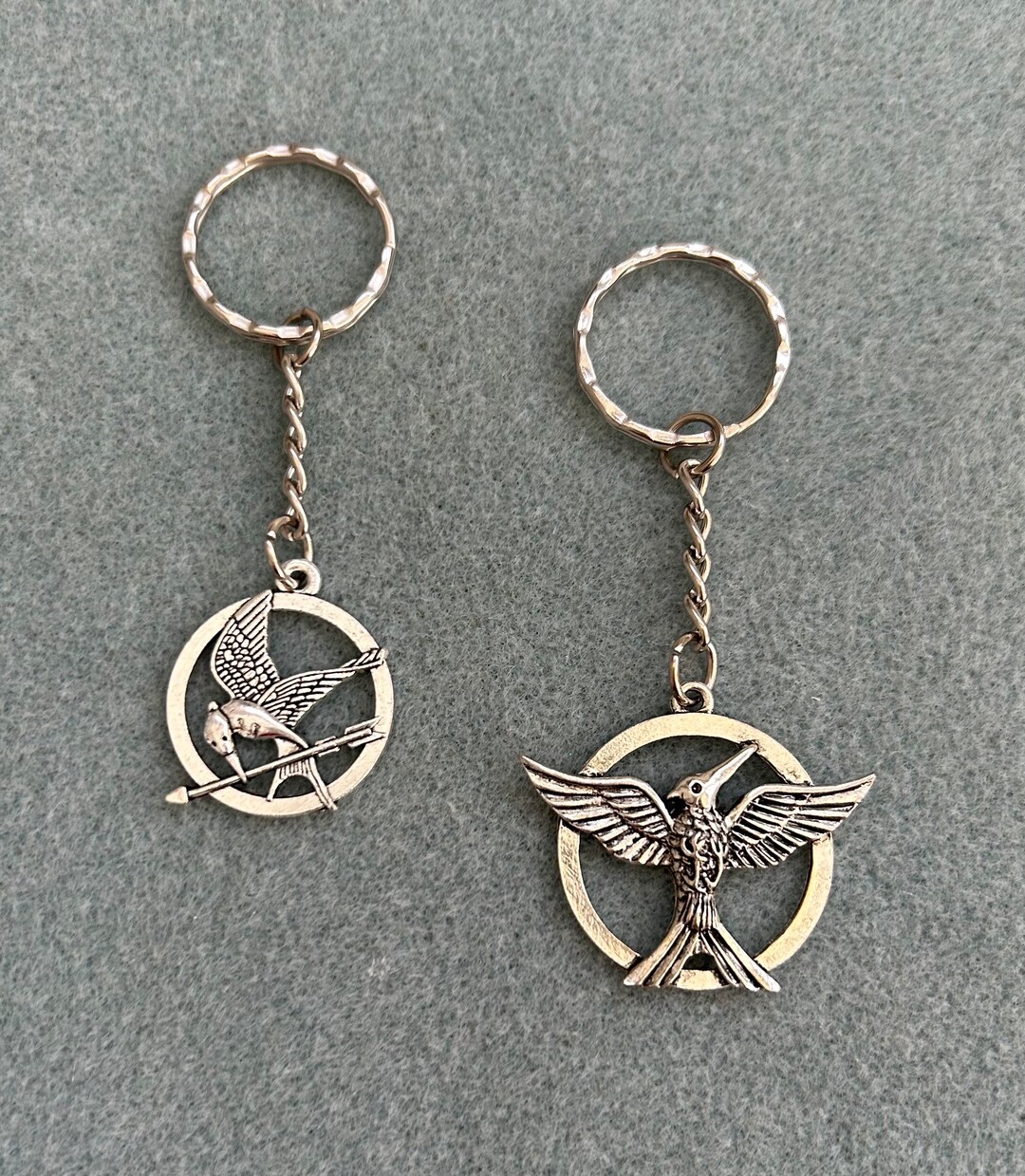 Inspired by Hunger Games Mockingjay Bird & Arrow Keyring Keychain Bag ...