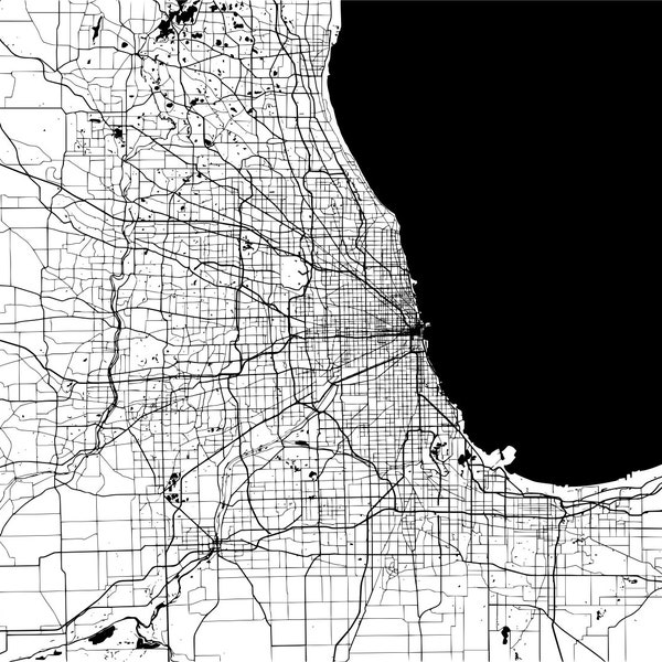Chicago Neighborhood Map Svg - Etsy