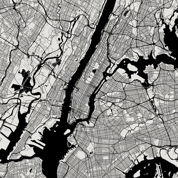 Manhattan Map - Etsy