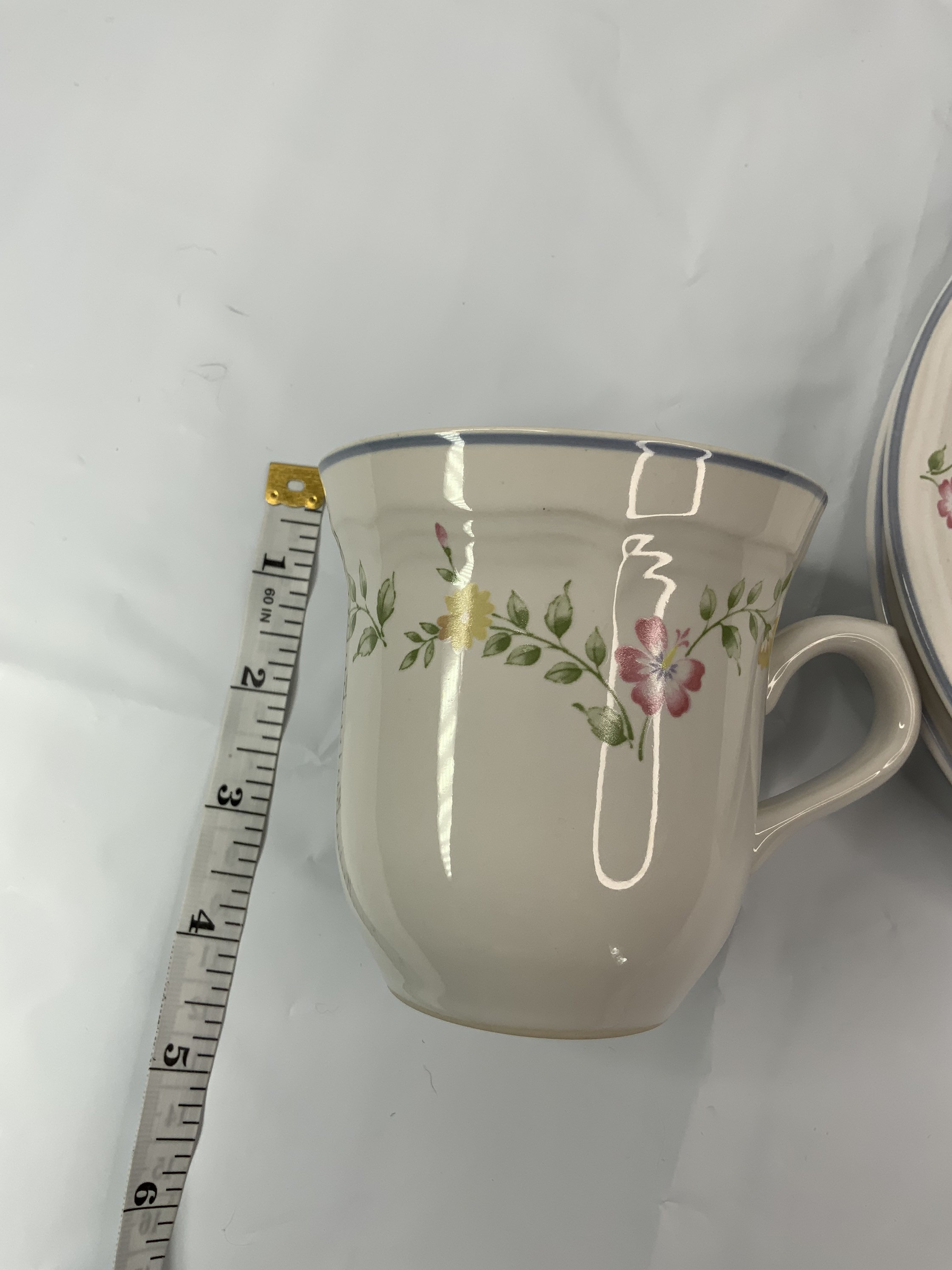 Genuine Stoneware English Garden Cups and Saucers 5 - Etsy