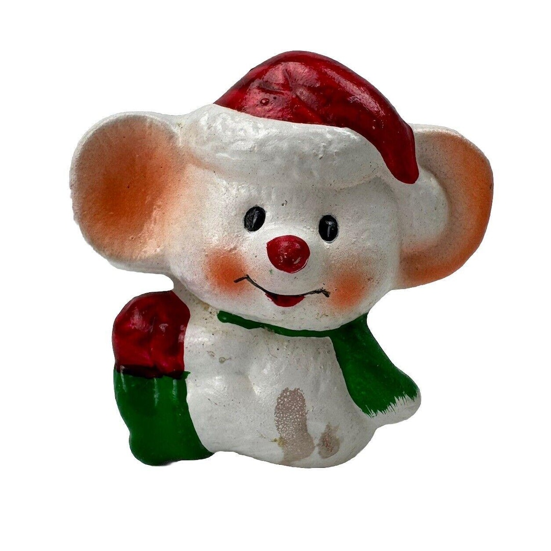 Vintage RUSS Christmas Mouse Candle Holder - Etsy