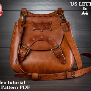 Shoulder Bag Leather Pattern PDF Leather Purse Digital Template - Etsy
