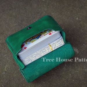 Double Deck Playing Card Case Leather Pattern PDF - Etsy