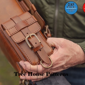 Military Style Backpack Leather Pattern DXF and PDF Leather Rucksack ...