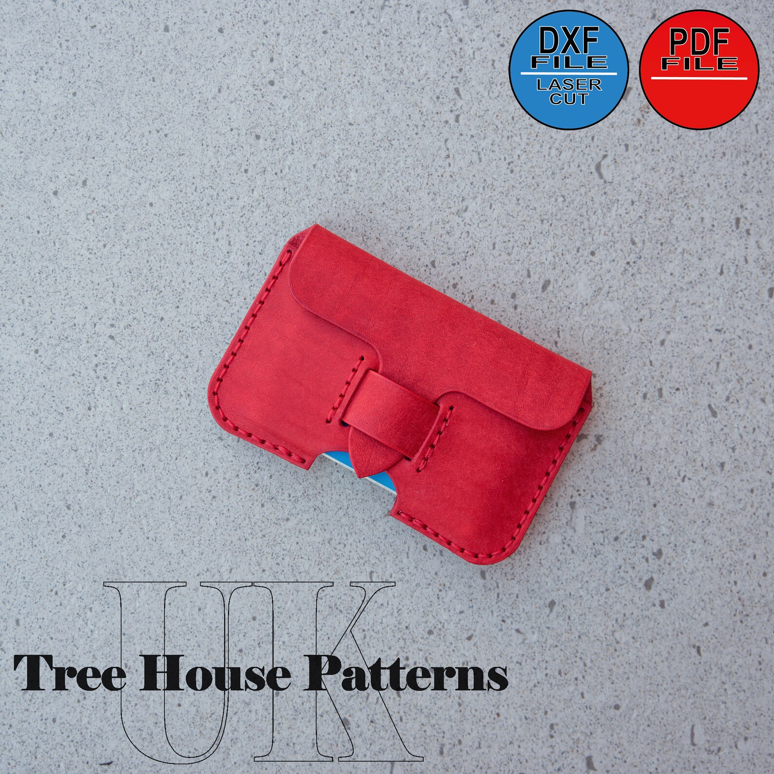 Leather Pattern PDX, DXF for Minimalist Wallet, Card Holder Template - Etsy