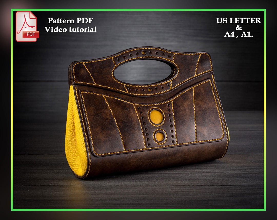 Handbag - Evening Bag Leather Pattern PDF - Etsy