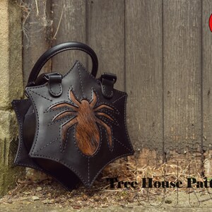 Spider Handbag Leather Pattern PDF Halloween Bag Digital Template - Etsy