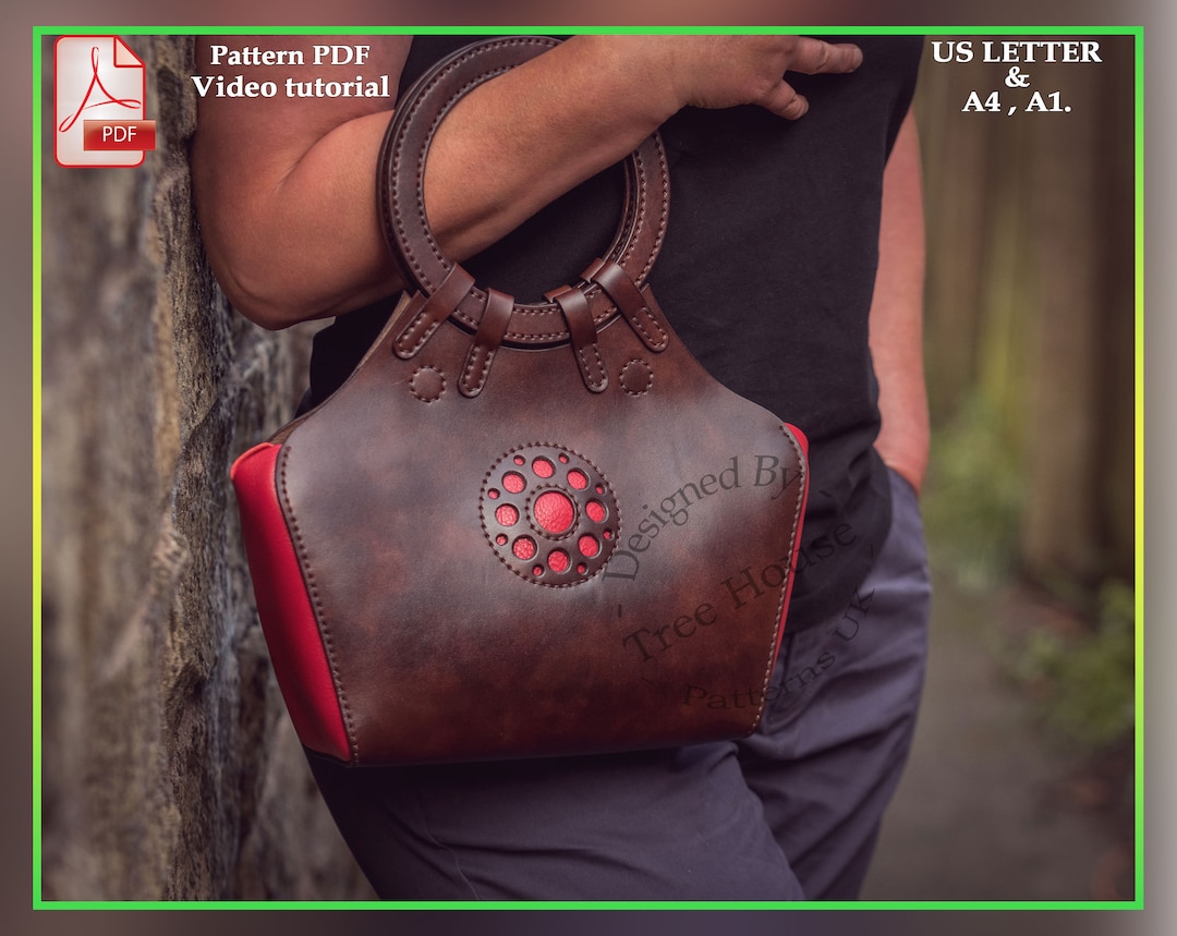 Small Handbag Leather Pattern PDF Women Purse Digital Template - Etsy