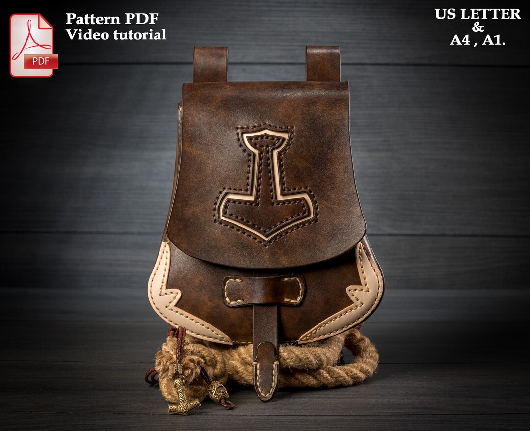 Medieval Belt Bag Leather Pattern PDF - Etsy