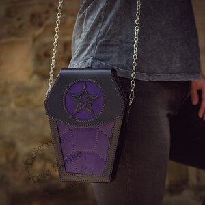 Coffin Shoulder Bag Leather Pattern PDF Halloween Bag Digital Template ...
