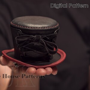 Mini Corset Hat Leather Pattern PDF Halloween Hat Digital Template - Etsy