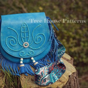 Boho Bag Leather Pattern PDF Women Purse Digital Template - Etsy