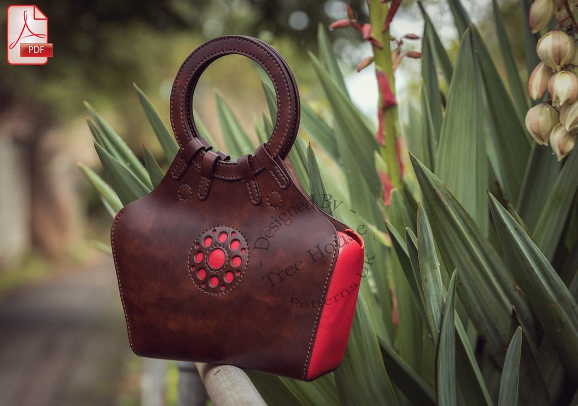 Small Handbag Leather Pattern PDF - Women Purse Digital Template - Etsy