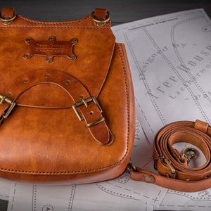 Shoulder Bag Leather Pattern PDF Leather Purse Digital Template - Etsy