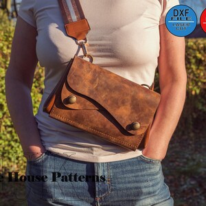 Leather Pattern PDF, DXF for Shoulder Bag, Sling Bag, Belt Bag - 2 ...