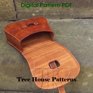 Medieval Crossbody Bag Leather Pattern PDF Belt Bag Digital Template - Etsy