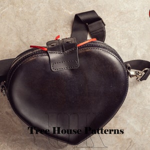 Leather Heart Bag and Backpack Pattern PDF Digital Template for Heart ...