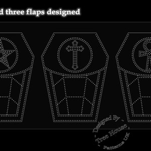 Coffin Shoulder Bag Leather Pattern PDF Halloween Bag Digital Template ...