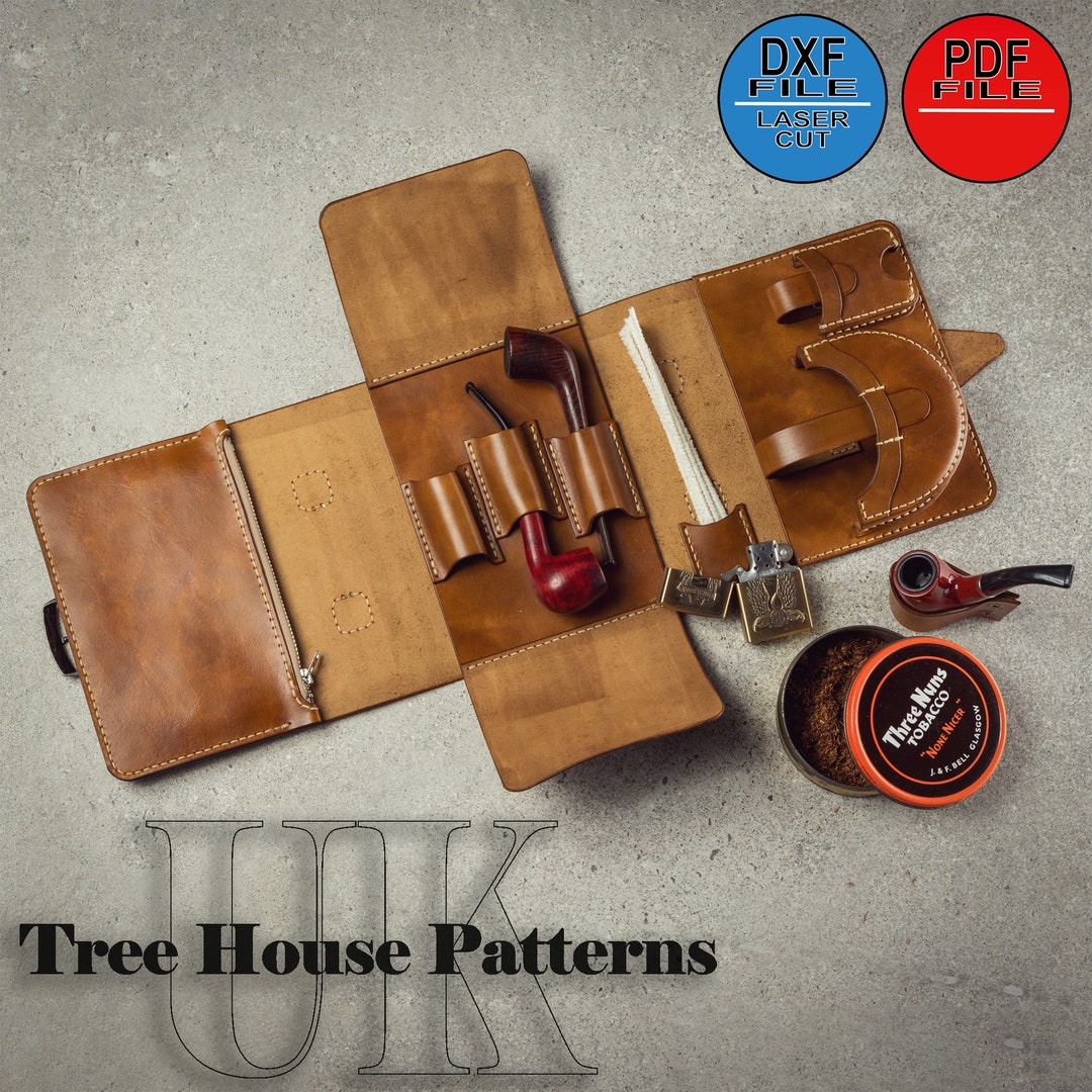 Leather Pattern PDF, DXF for Pipe Pouch - Etsy