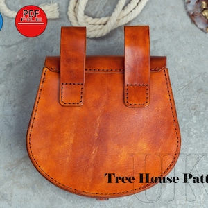 Medieval Bjorn Belt Bag Leather Pattern DXF and PDF Viking Hip Bag ...