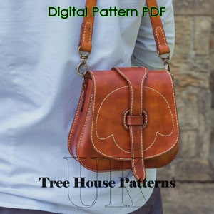Medieval Crossbody Bag Leather Pattern PDF Belt Bag Digital Template - Etsy