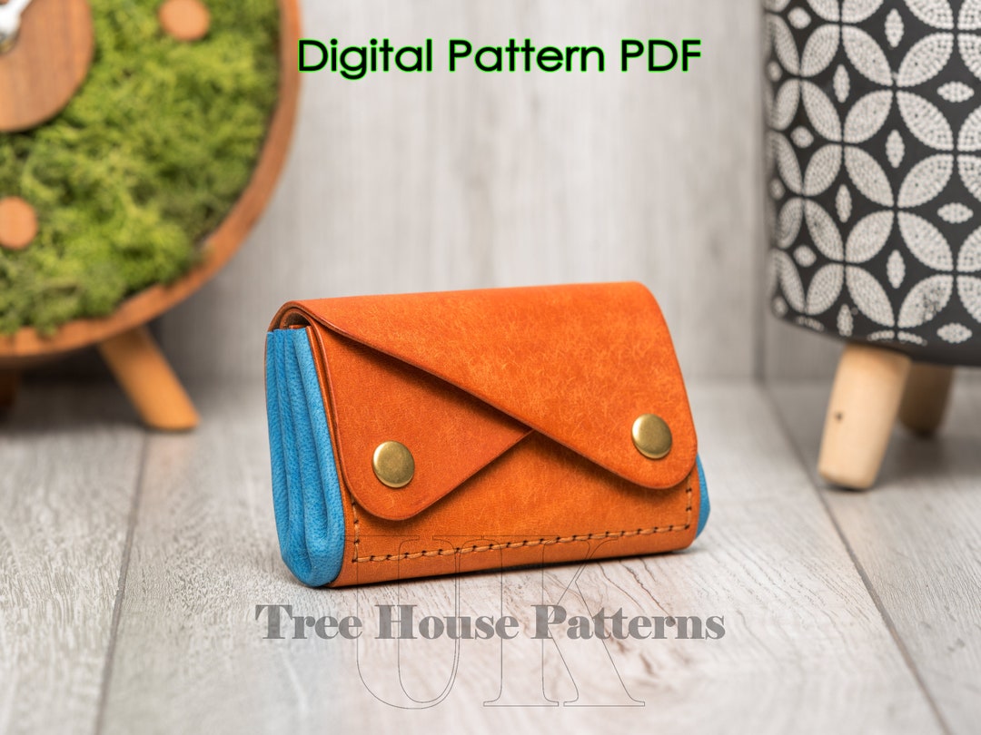 Wallet Leather Pattern PDF, Coin Purse Digital Template - Etsy