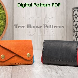 Wallet Leather Pattern PDF, Coin Purse Digital Template - Etsy