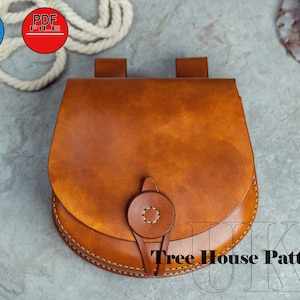 Medieval Bjorn Belt Bag Leather Pattern DXF and PDF Viking Hip Bag ...