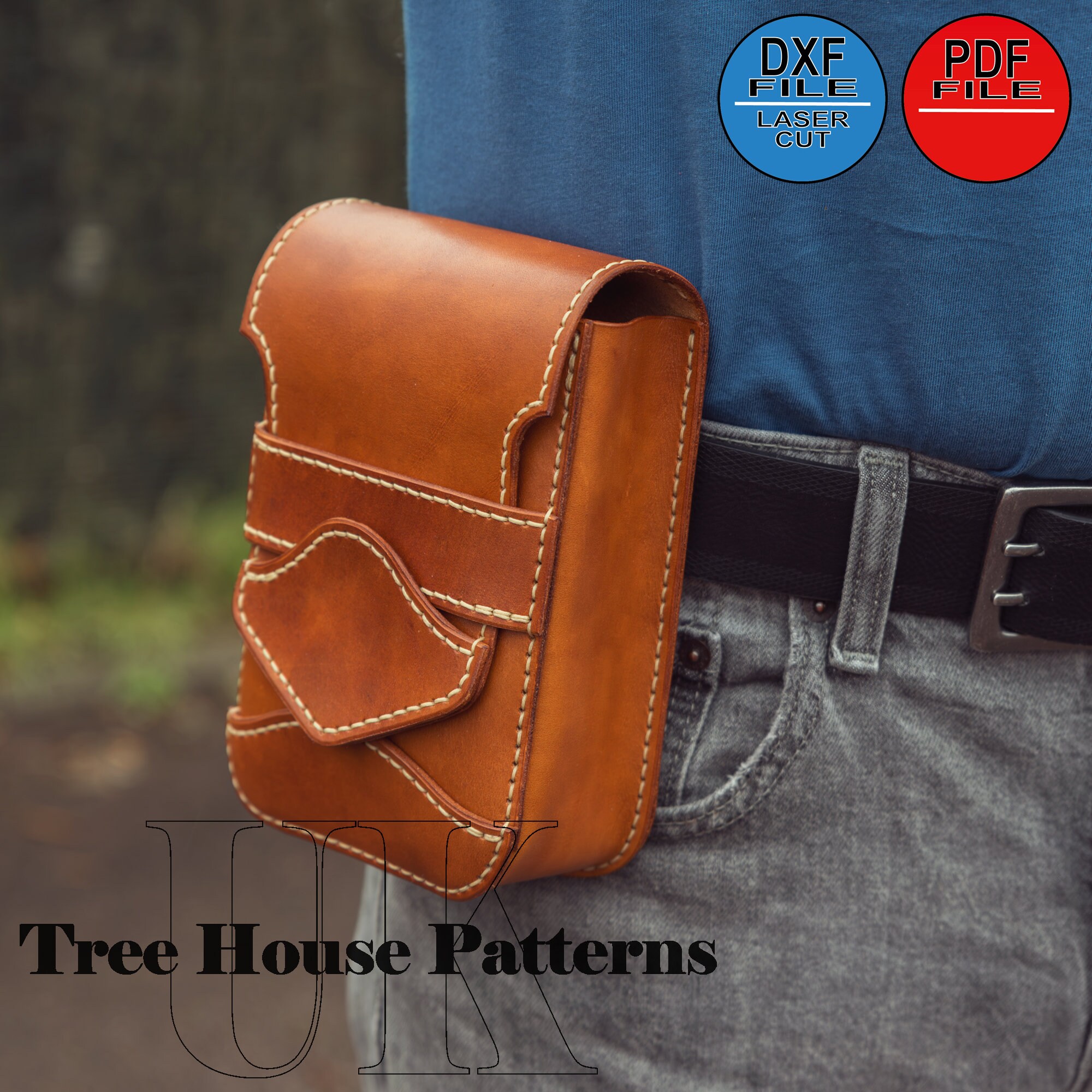 Leather Belt Bag Pattern PDF, DXF Laser Cut, Unisex Waist Bag - Etsy