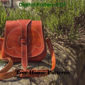 Medieval Crossbody Bag Leather Pattern PDF Belt Bag Digital Template - Etsy