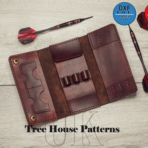 Leather Dart Case Pattern DXF and PDF Dart Pouch Laser Digital Template ...