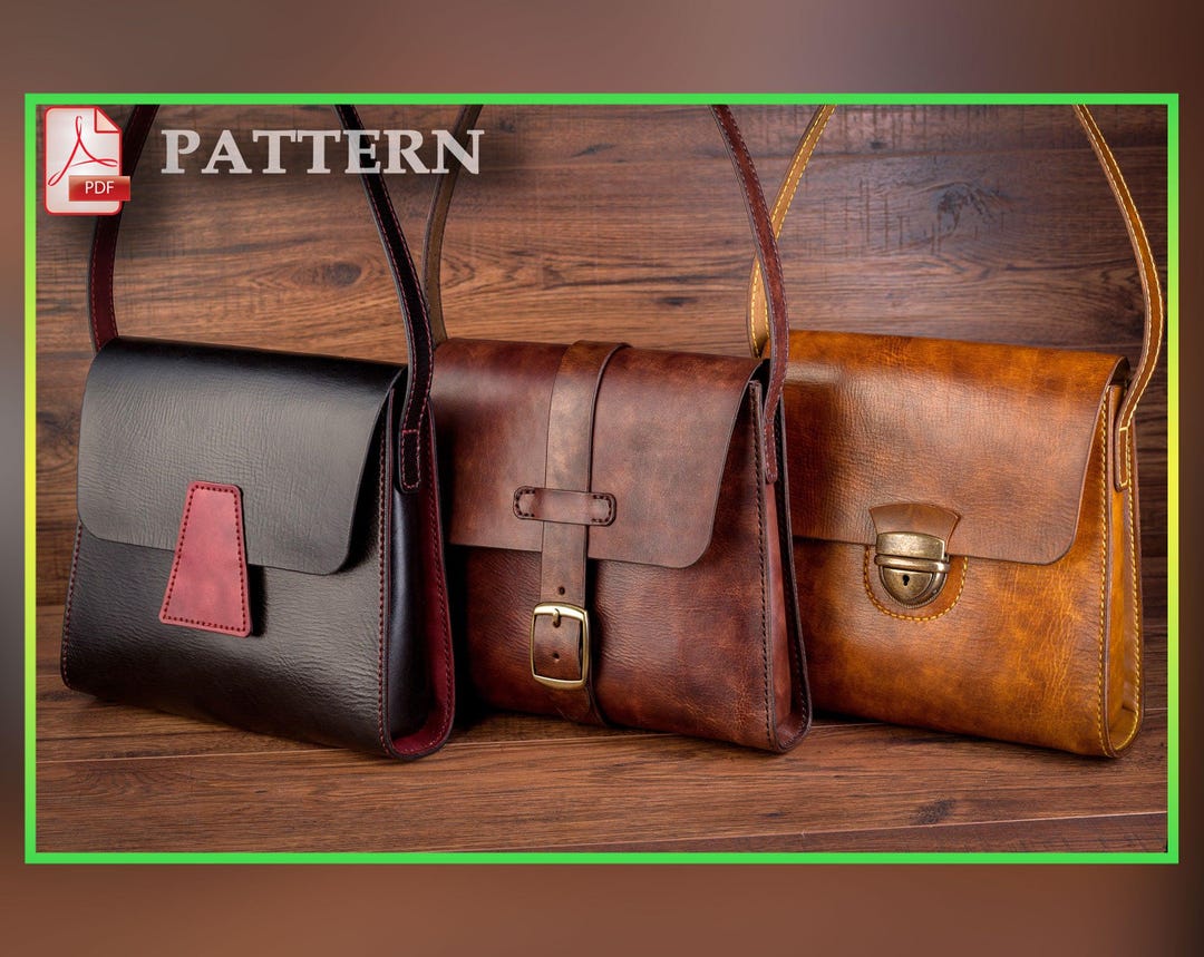 Leather Handbag Pattern: Three Flap Designs (PDF Pattern) - Etsy