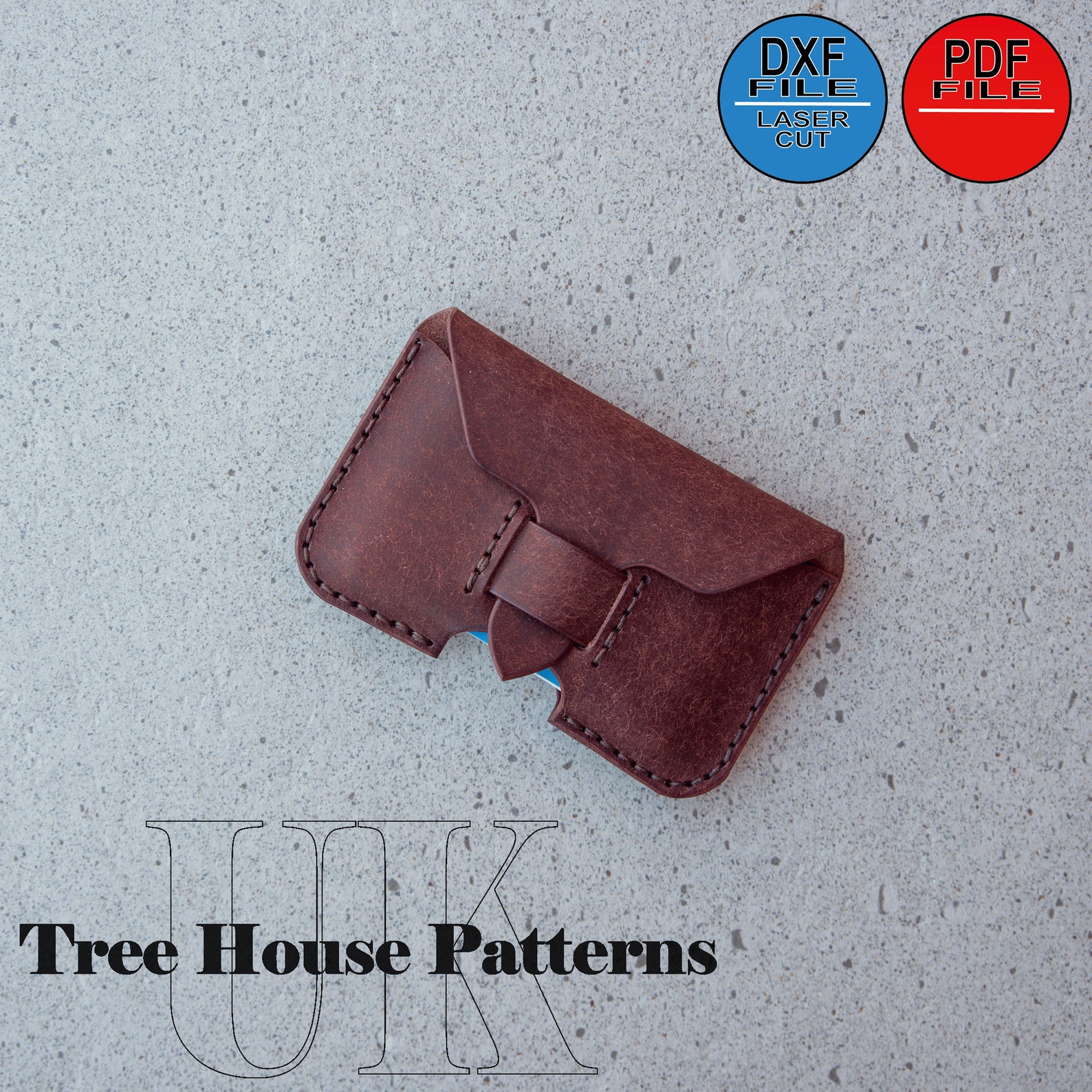 Leather Pattern PDX, DXF for Minimalist Wallet, Card Holder Template - Etsy