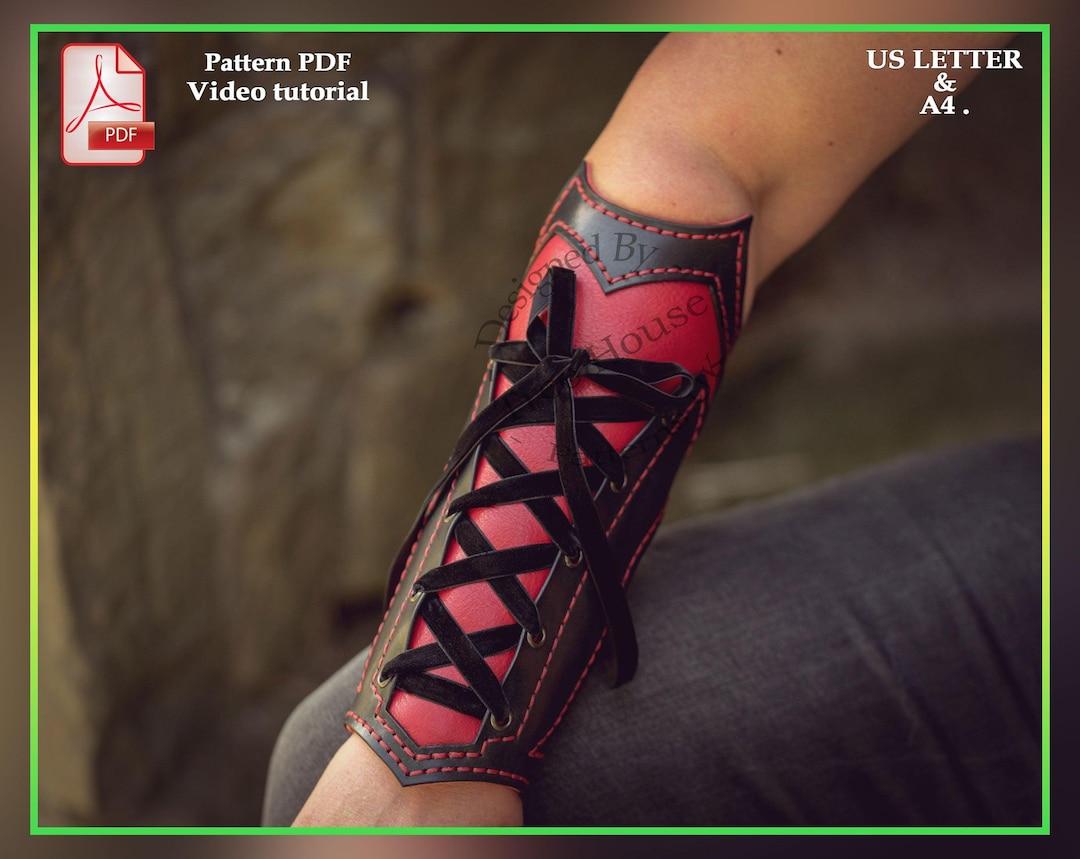 Gothic Arm Guard Leather Pattern PDF - Etsy