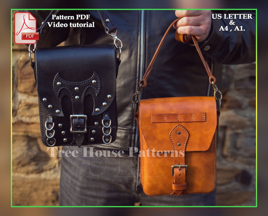 Military Bag Leather Pattern PDF Goth Bag Digital Template - Etsy