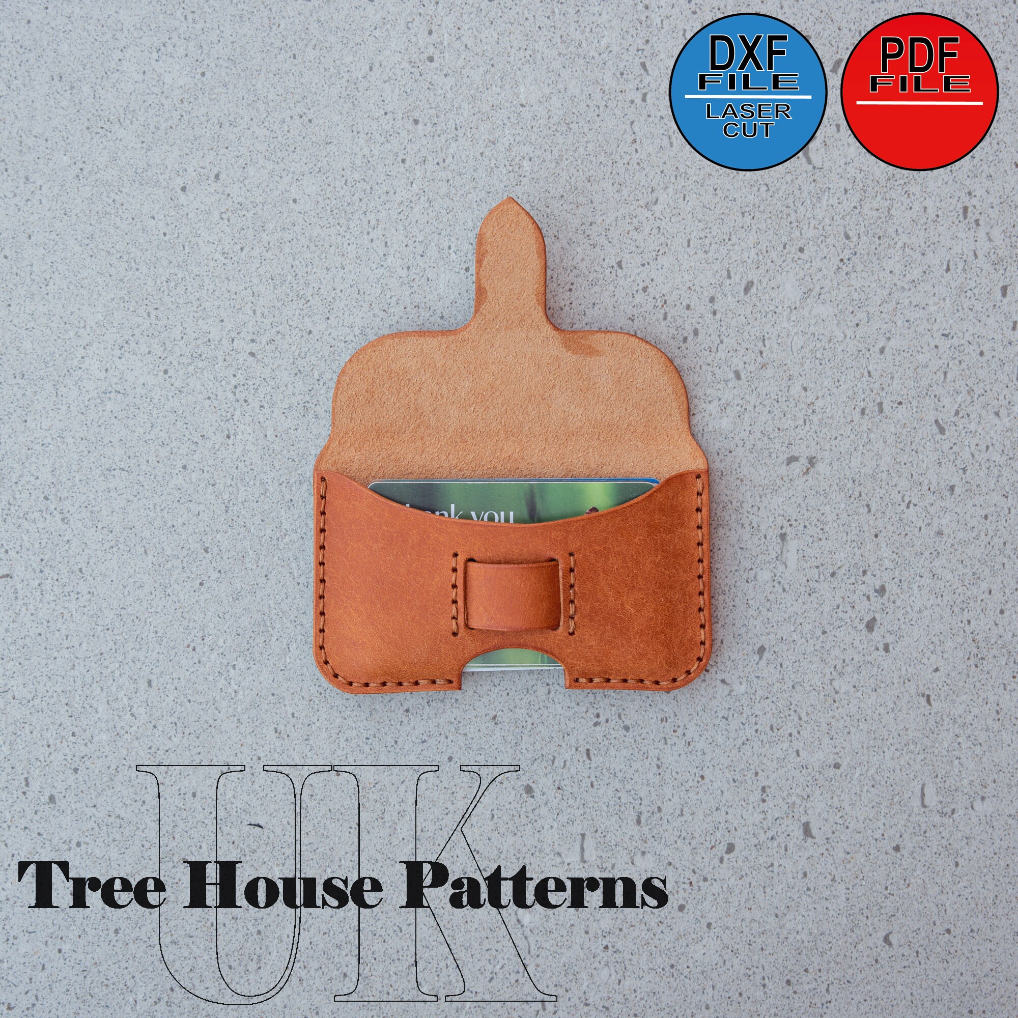 Leather Pattern PDX, DXF for Minimalist Wallet, Card Holder Template - Etsy