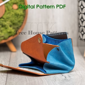 Wallet Leather Pattern PDF, Coin Purse Digital Template - Etsy
