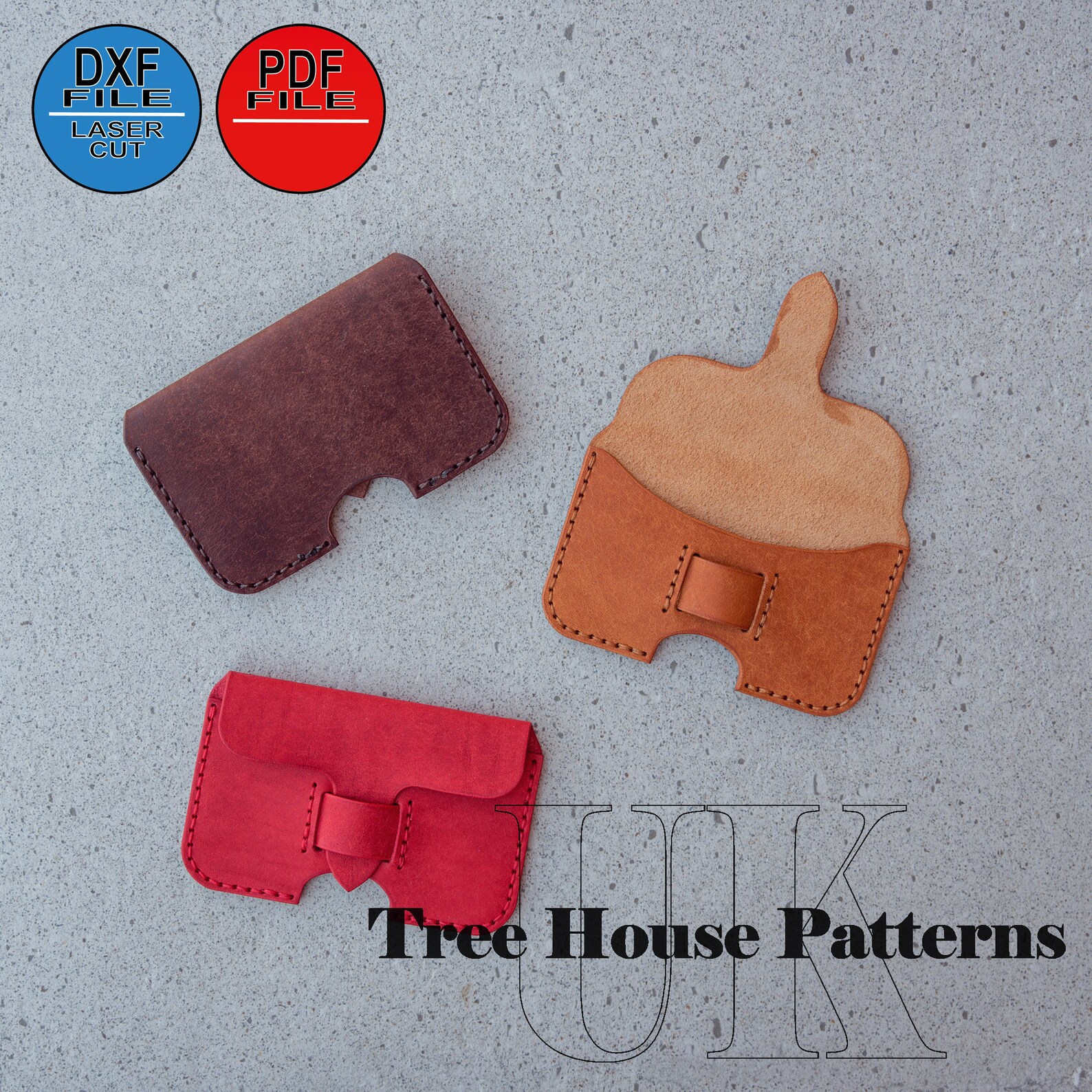 Leather Pattern PDX, DXF for Minimalist Wallet, Card Holder Template - Etsy