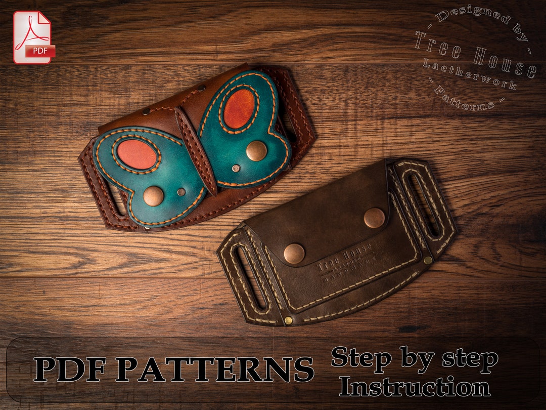 Wallet Leather Pattern PDF, Coin Purse Digital Template - Etsy