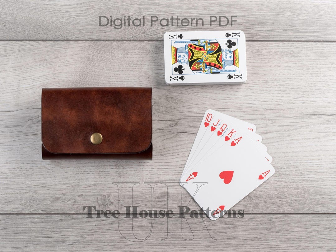 Playing Card Case Leather Pattern PDF - Etsy