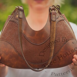Shoulder Bag Leather Pattern PDF Small Tote Digital Template - Etsy