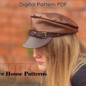 Skipper Cap Leather Pattern PDF Digital Template for Leather Hat - Etsy