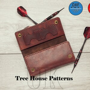Leather Dart Case Pattern DXF and PDF Dart Pouch Laser Digital Template - Etsy UK