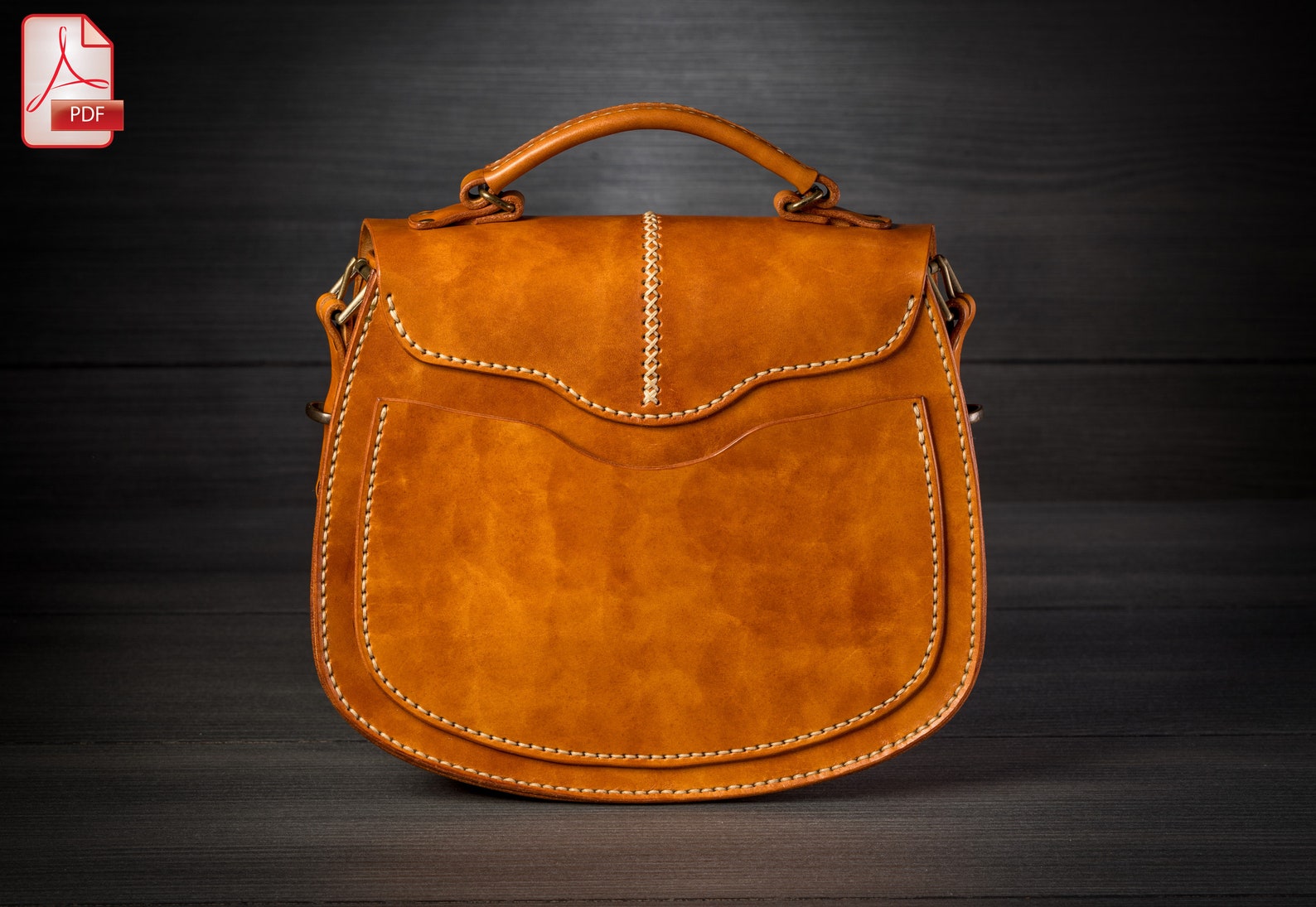 Shoulder Bag Leather Pattern PDF Saddle Bag Digital Template - Etsy