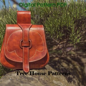 Medieval Crossbody Bag Leather Pattern PDF - Belt Bag Digital Template ...