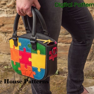 Handbag Leather Pattern PDF - Small Women Purse Digital Template - Etsy