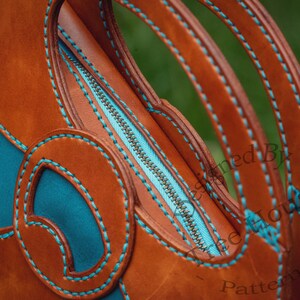 Round Handbag Leather Pattern PDF Leather Bag Digital Template - Etsy